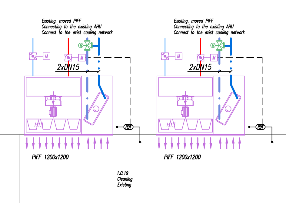 Fan filter unit China cleanroom technology PIFF fan coil unit with hepa ...