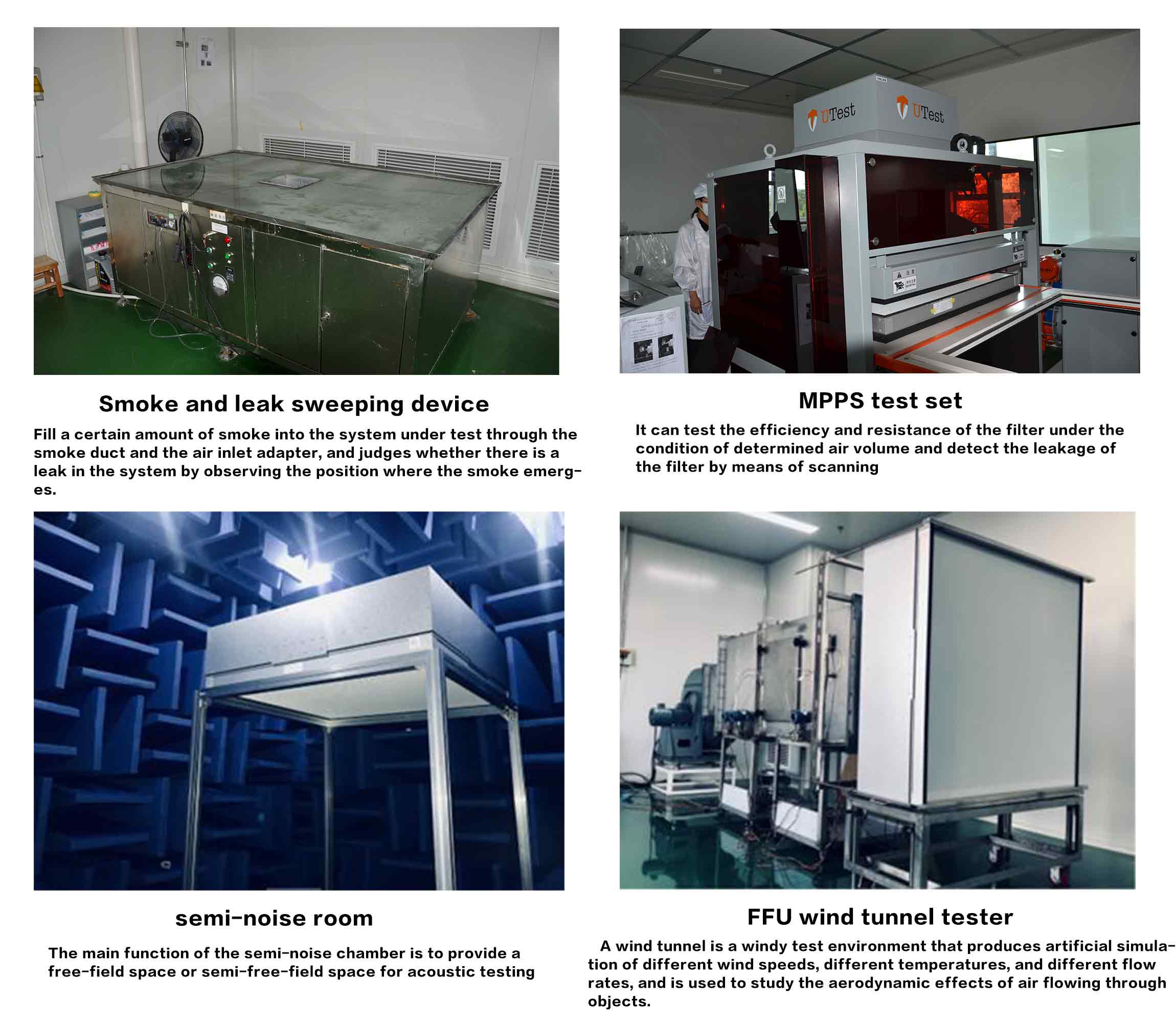DC Motor Energy efficient ffu clean room fan filter unit installation