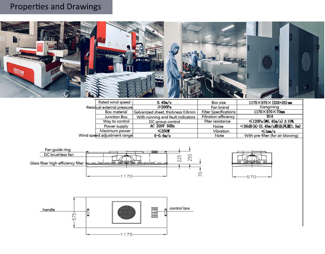 clean room project stainless steel hepa ffu fan filter unit