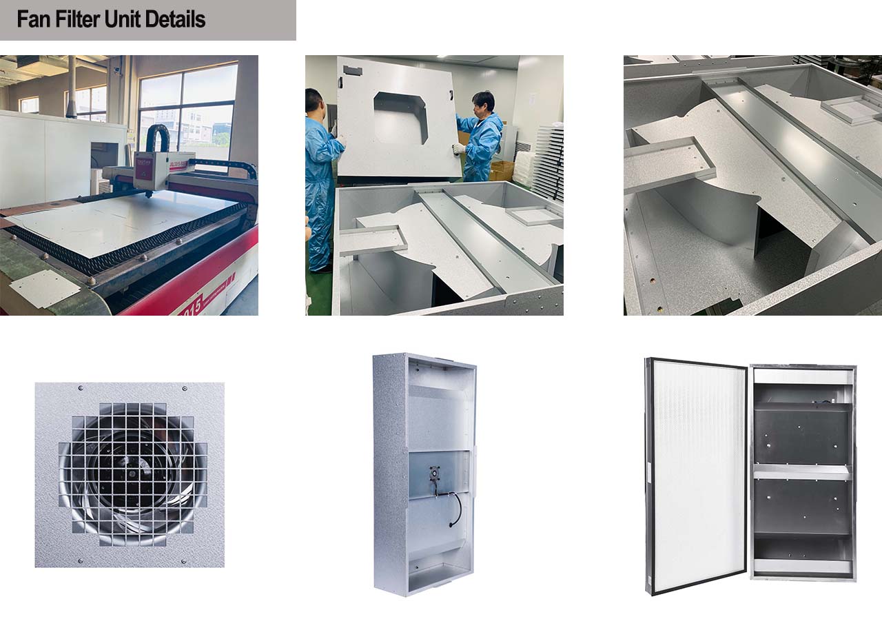 FFU EBM EC Motor cleanroom fan filter factory unit with hepa filter